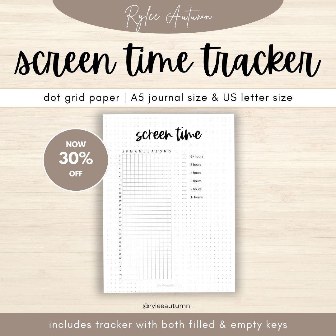 SCREEN TIME TRACKER | Printable Screen Time Bullet-journal Tracking ...