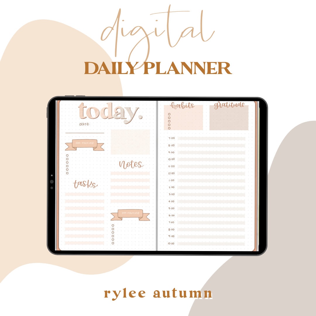 DIGITAL DAILY PLANNER Digital Bullet Journal Ipad Planner - Etsy