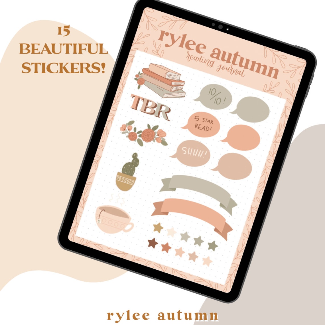 Digital Reading Journal Stickers Digital Sticker Sheet - Etsy UK