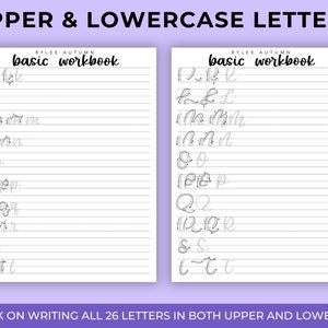 Basic Calligraphy Workbook | Comprehensive Calligraphy Practice Sheets ...