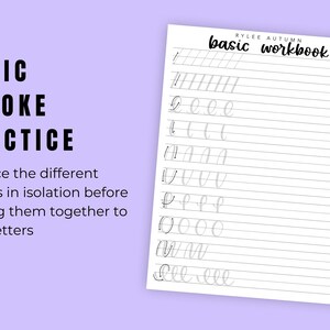 Basic Calligraphy Workbook | Comprehensive Calligraphy Practice Sheets ...