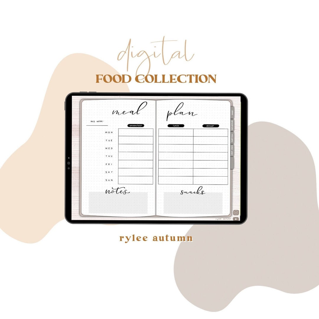 Digital Journal *add-on* | FOOD COLLECTION | Digital Meal Planner ...