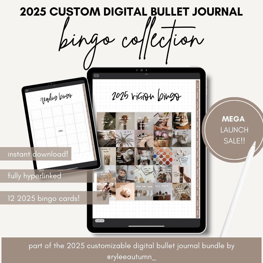 Vision Board Bingo Card Template | Goodnotes Vision Bingo Bundle ...