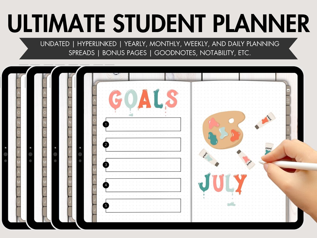 DIGITAL STUDENT PLANNER | 2023-2024 Student Bullett Journal Planner ...
