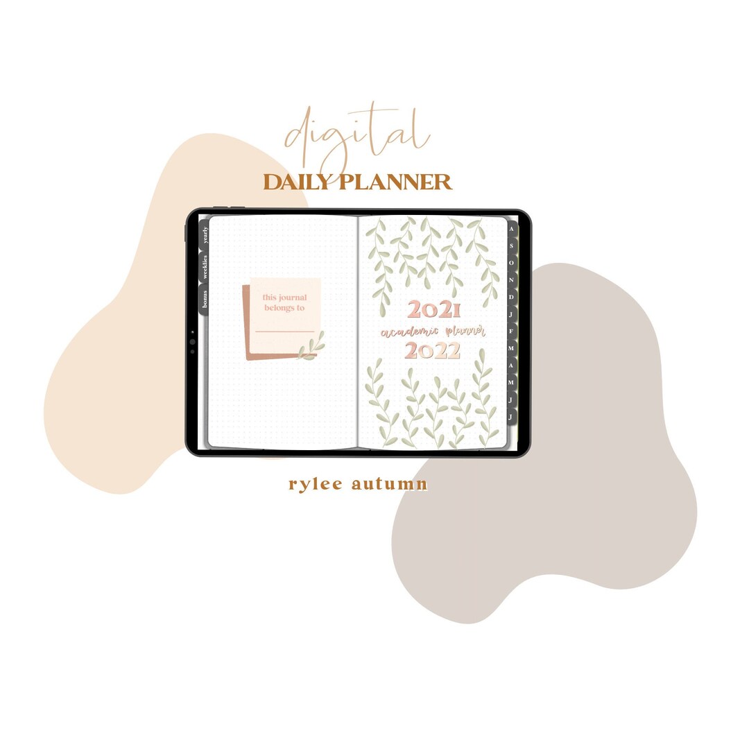 DIGITAL ACADEMIC PLANNER 2021-2022 Digital Bujo Journal - Etsy