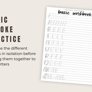 Basic Calligraphy Workbook | Comprehensive Calligraphy Practice Sheets ...