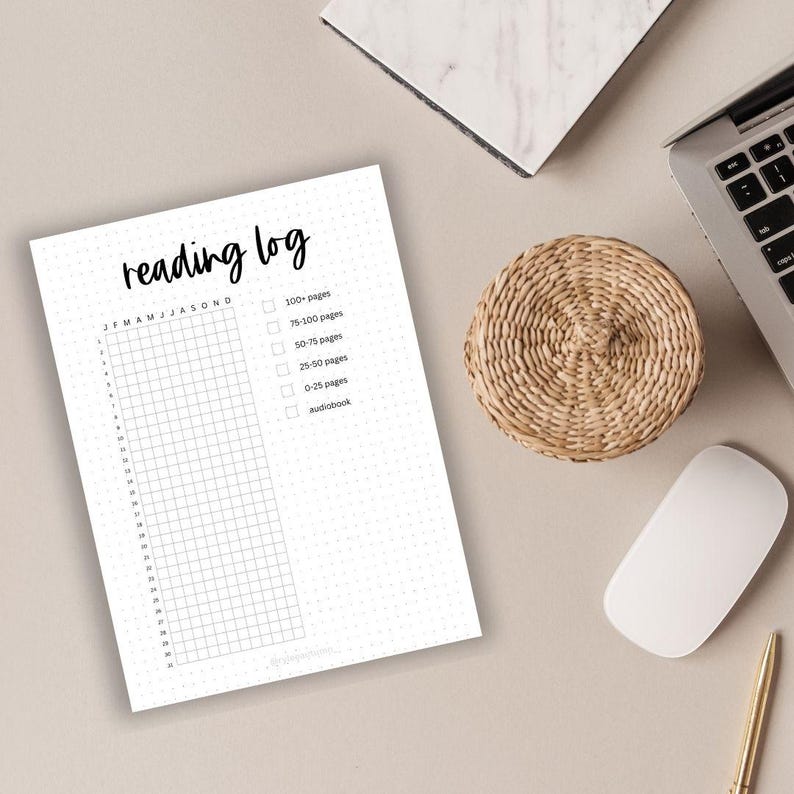 READING LOG PRINTABLE | Printable Bullet-journal Trackers, Reading ...