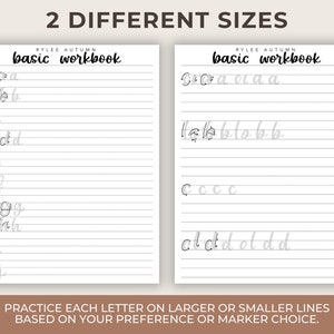 Basic Calligraphy Workbook | Comprehensive Calligraphy Practice Sheets ...