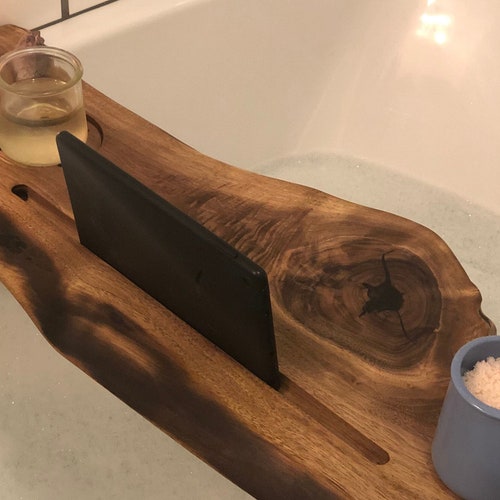 Minimalist Walnut Bath Caddy - Etsy