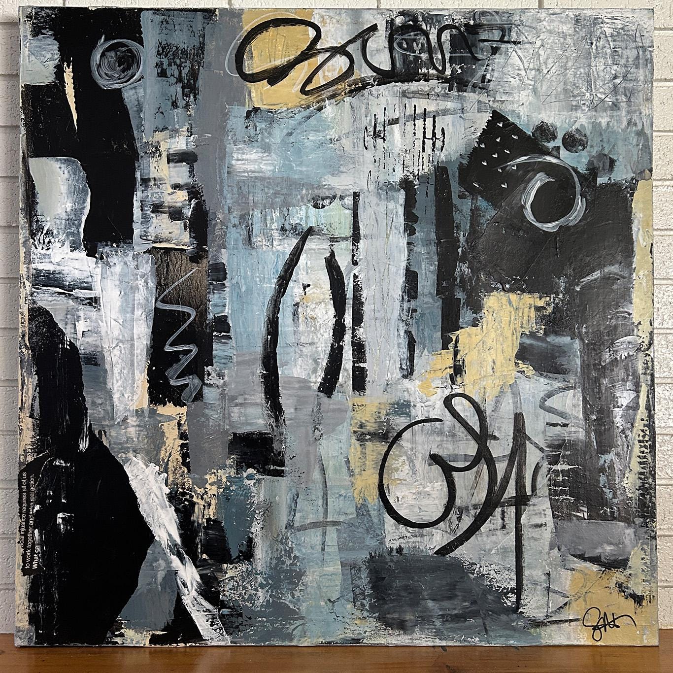30x30 Original Abstract Painting - Bold Modern Wall Art for ...