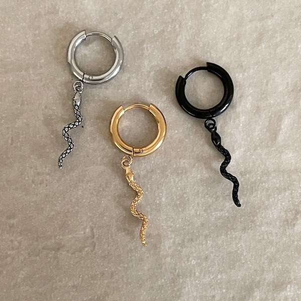 Snake Earrings - Etsy