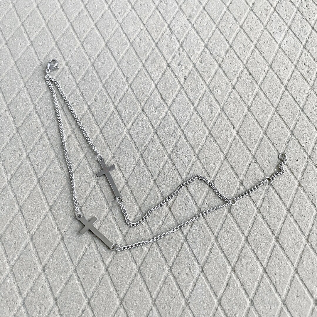 Edgy Cross Bracelet - Rust-proof Punk Jewelry for Men and Women - Etsy