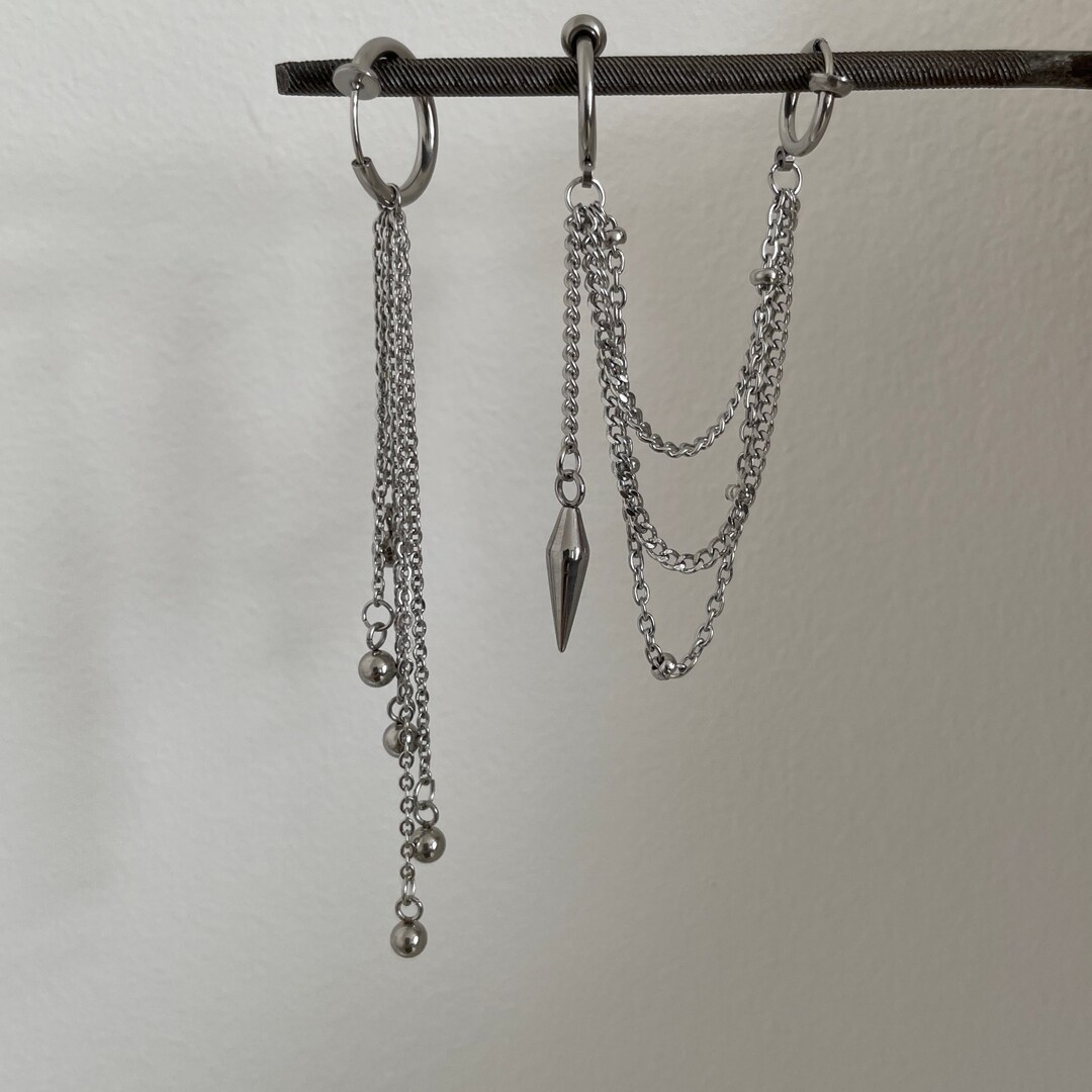 Trendy Clip on Earrings - Ball Chain Clip on Earrings - Comfortable ...