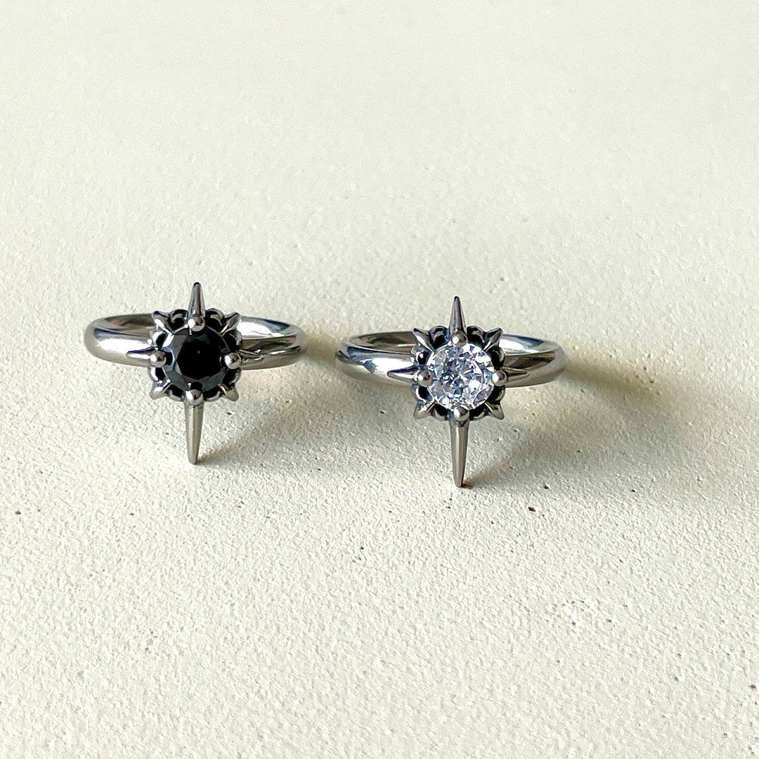 Titanium Polaris Signet Ring | North Star Compass Ring for Men Women ...