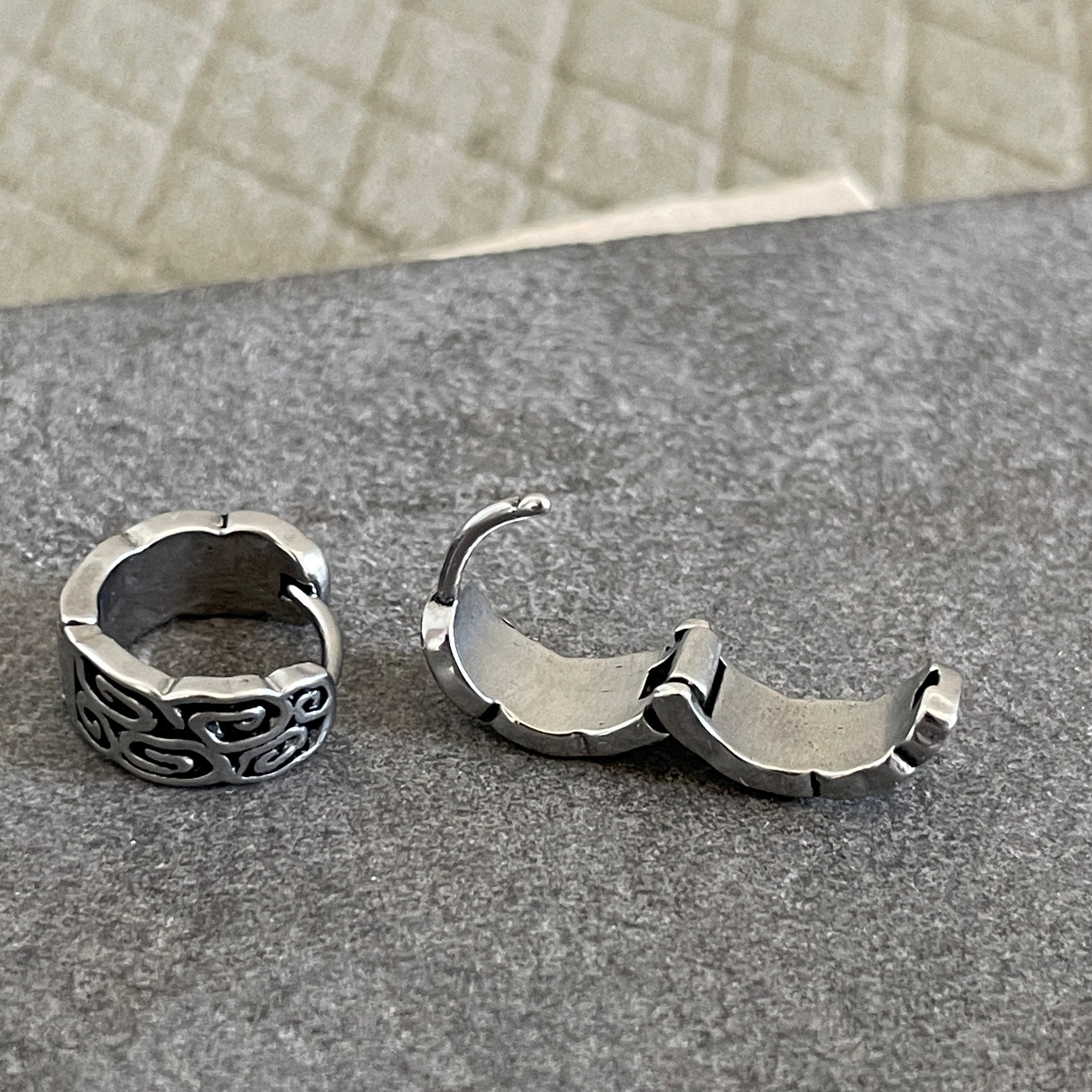 Titanium Hoop Earrings For Men