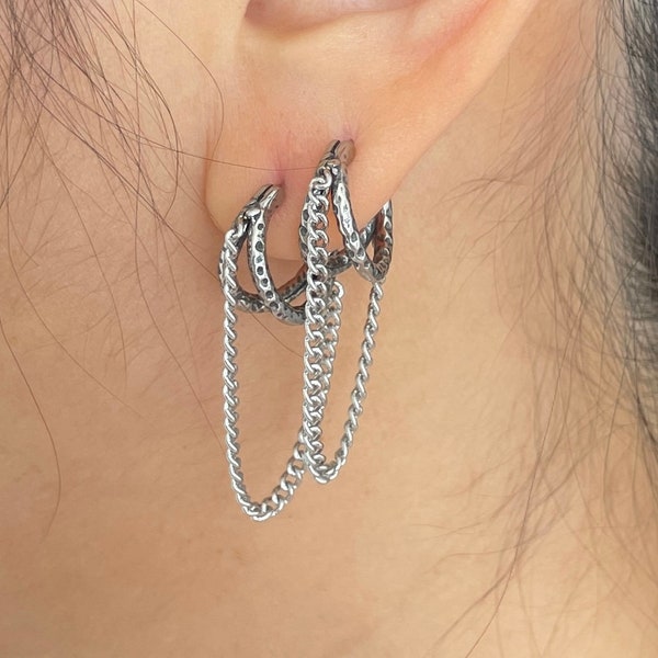 Double Hoop Earring - Etsy