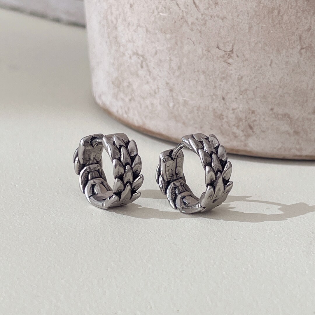 Dragon Earrings - Hoop Earrings for Men - Fantasy Jewelry - Dragon ...