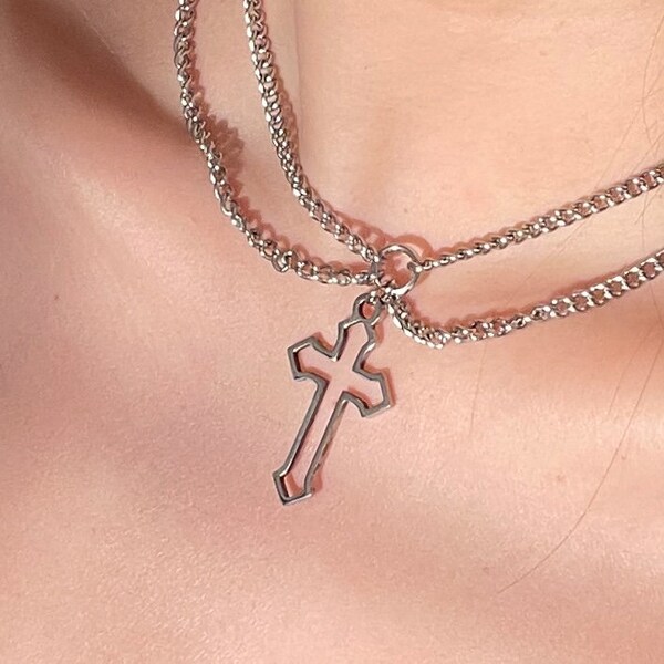 Big Cross Choker - Etsy