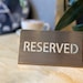 Reserved Stand Cafe Table Sign Restaurant Reservation - Etsy