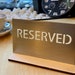 Reserved Stand, Cafe Table Sign, Restaurant Reservation, Silver ...