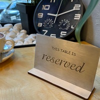 Reserved Seat Sign for Wedding, Minimalist Folded Reserved Tent Card ...