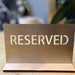 Reserved Stand, Cafe Table Sign, Restaurant Reservation, Silver ...