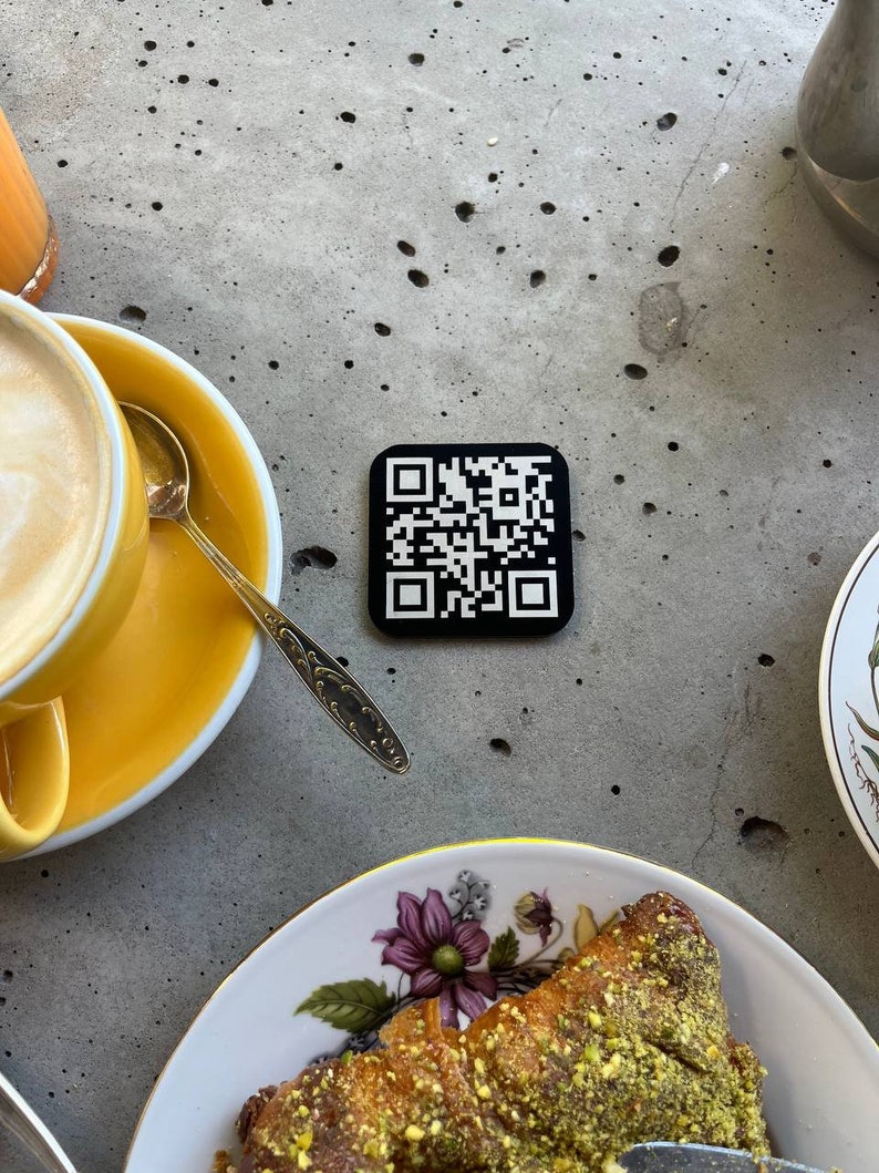 QR Code for Bar Menu, QR Business Card, Stainless Steel Qr Sign, Scan ...