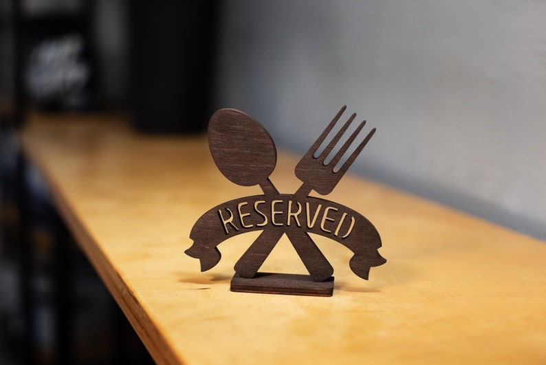 Wooden Reserved Signs, Reserved Table Signs, Wedding Table Number ...