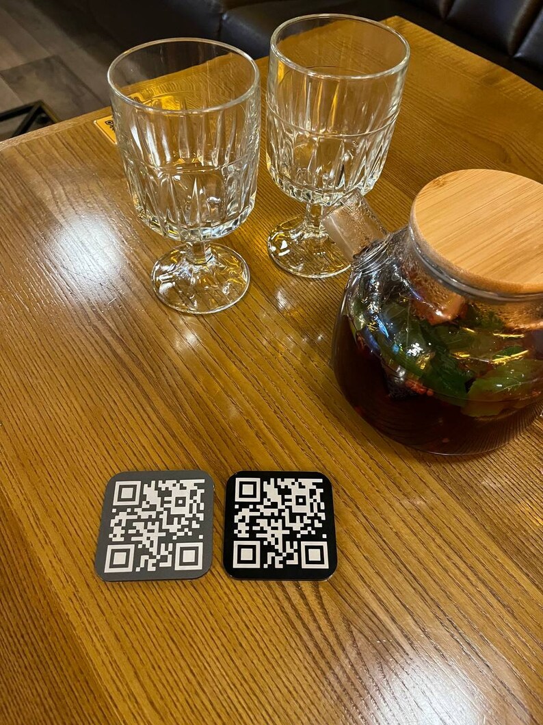 QR Code for Bar Menu, QR Business Card, Stainless Steel Qr Sign, Scan ...