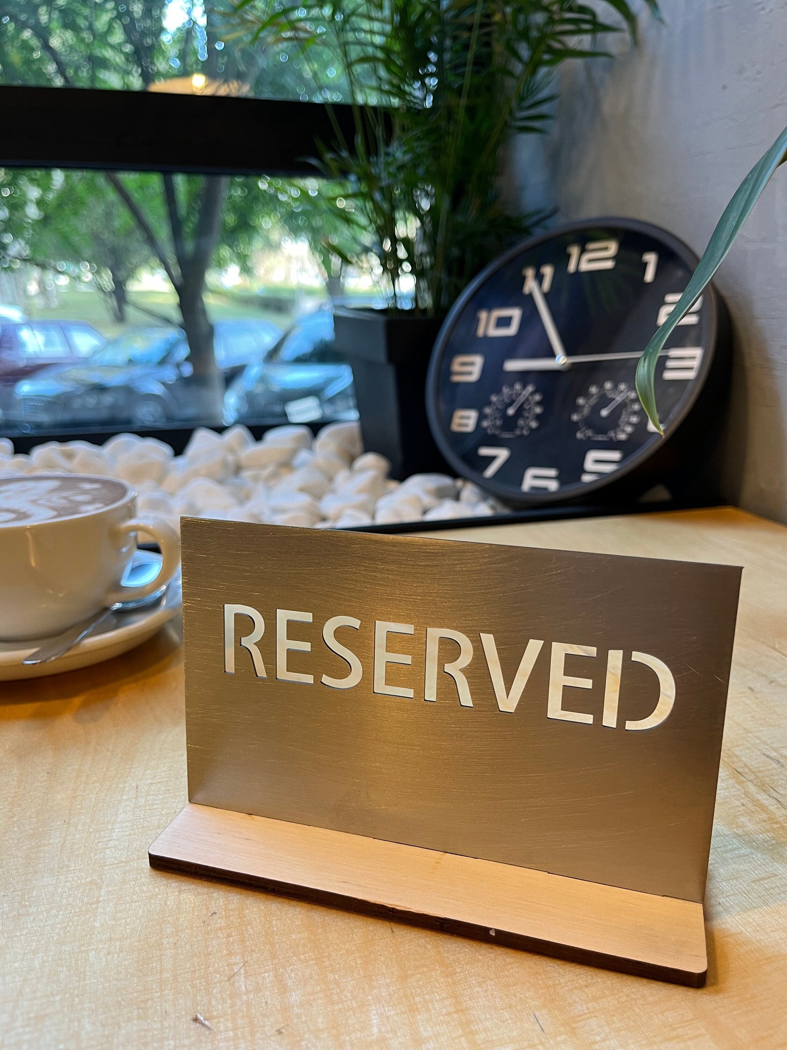 Reserved Stand, Cafe Table Sign, Restaurant Reservation, Silver ...