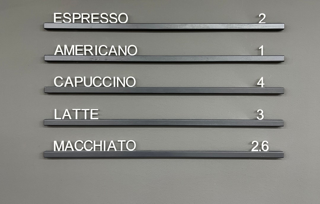 Bar Menu, Weekly Menu Board, Rails Wall Menu, Menu Board, Letter Board ...