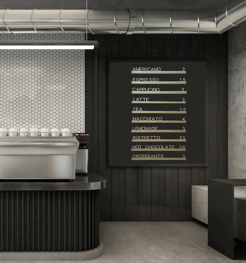 Letter Board Wall Menu Cafe Wooden Letter Board Changeable Black Wodden ...