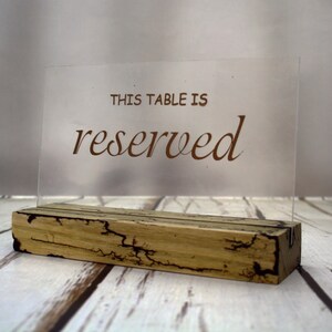 Acrylic Reserved Sign With Gold Engraving, Wedding Reserved Seat Sign ...