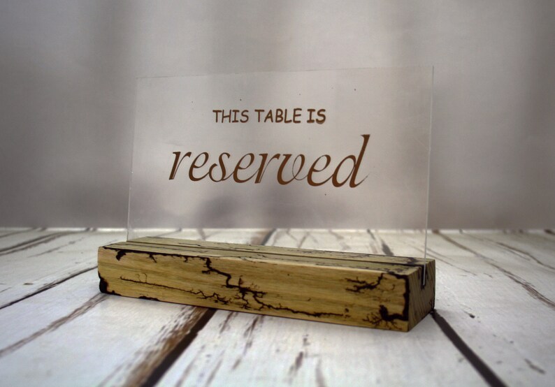 Acrylic Reserved Sign With Gold Engraving, Wedding Reserved Seat Sign ...