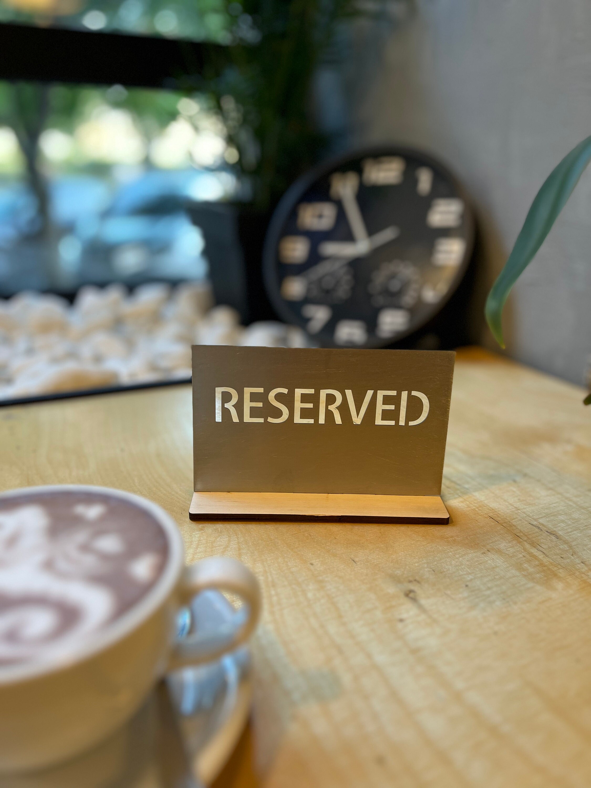 Reserved Stand, Cafe Table Sign, Restaurant Reservation, Silver ...