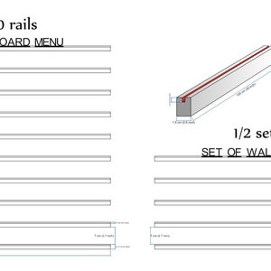 Bar Menu, Weekly Menu Board, Rails Wall Menu, Menu Board, Letter Board ...