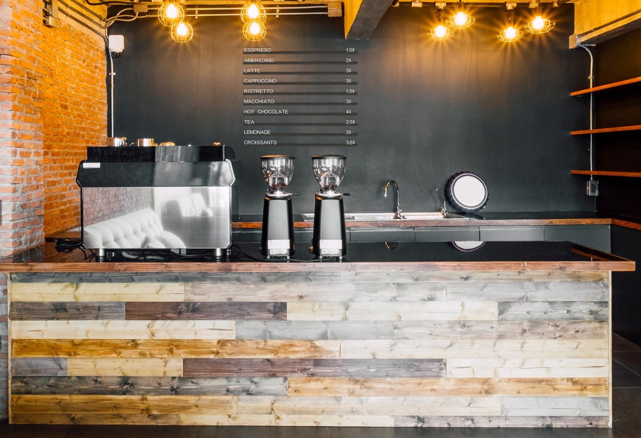Cafe Menu Board: Wooden Rails, Acrylic Letters - Etsy