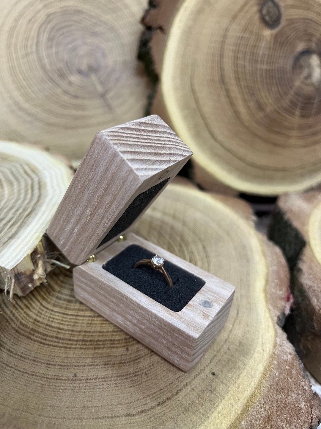 Proposal Ring Box Engagement Ring Box Gift for Her Custom Wood Wedding ...