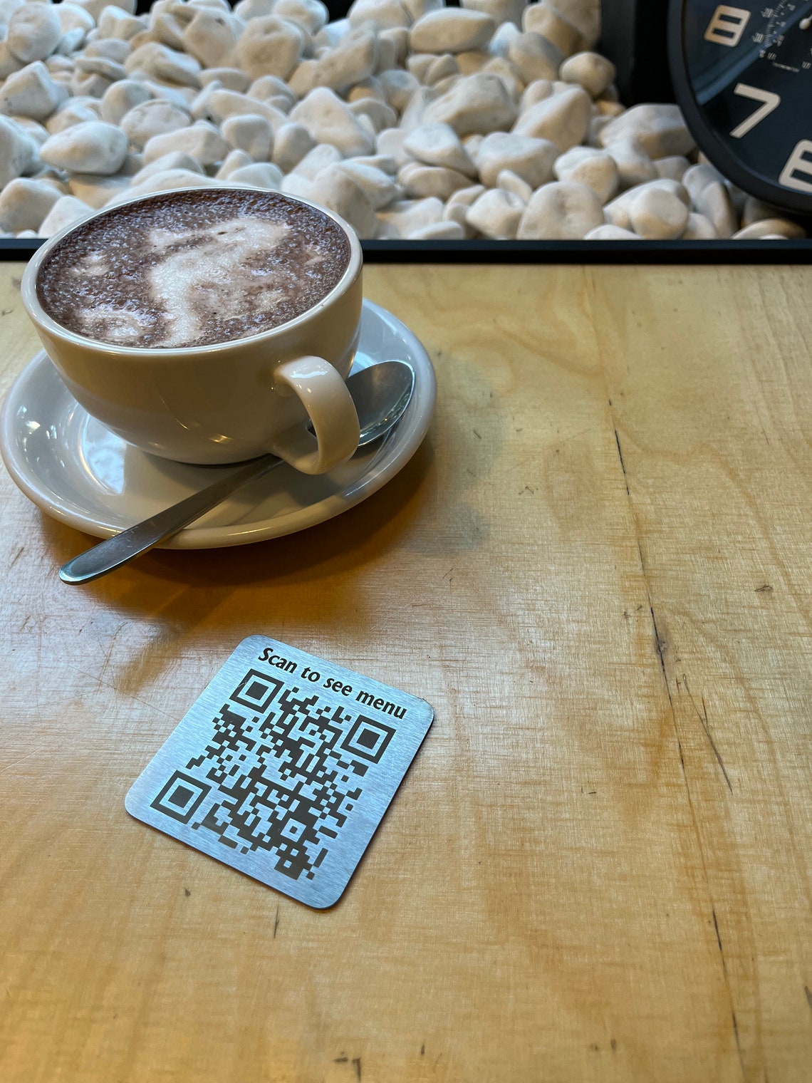 Stainless Steel QR Code Sign: Bar Menu, Scan to Pay - Etsy