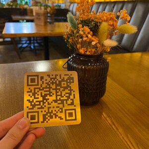 Metal QR Code for Bar Menu, Scan to Pay Sign, QR Business Card ...
