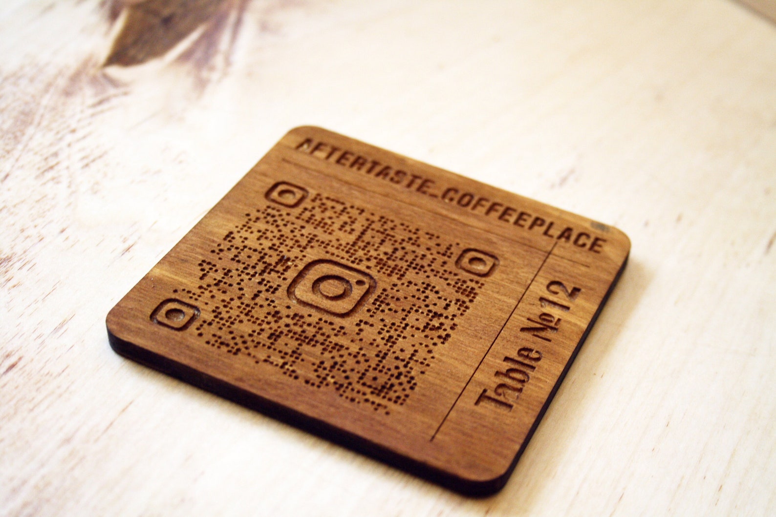 Wooden Qr Code, Bar Menu Sign, QR Code Menu Sign, Custom Made QR Code ...