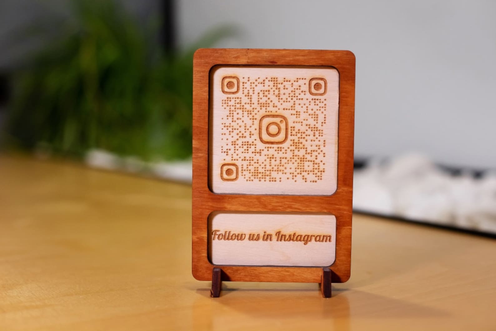 QR Code Menu Sign, Wooden Qr Code, Custom Made QR Code Menu Sign, Scan ...
