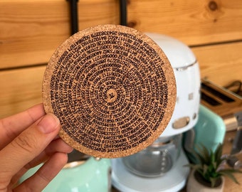 Custom Engraved Cork Coasters - Personalized Design, Set of 4 - Etsy