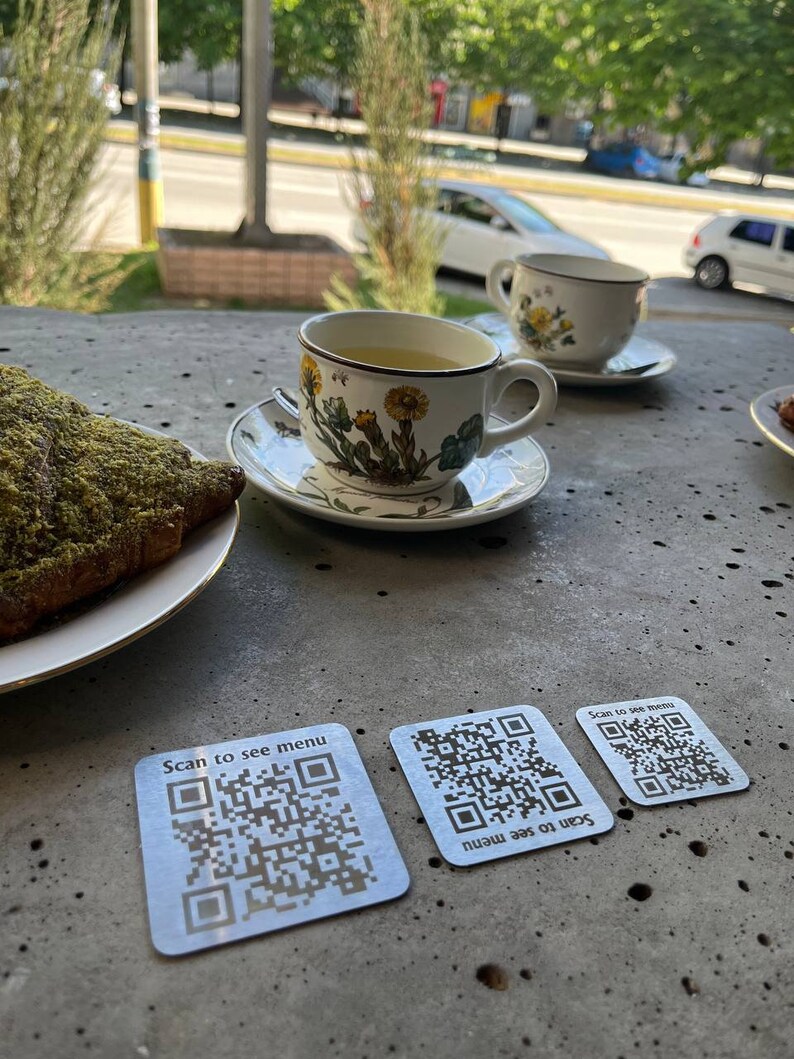 Metal QR Code for Bar Menu, Scan to Pay Sign, QR Business Card ...