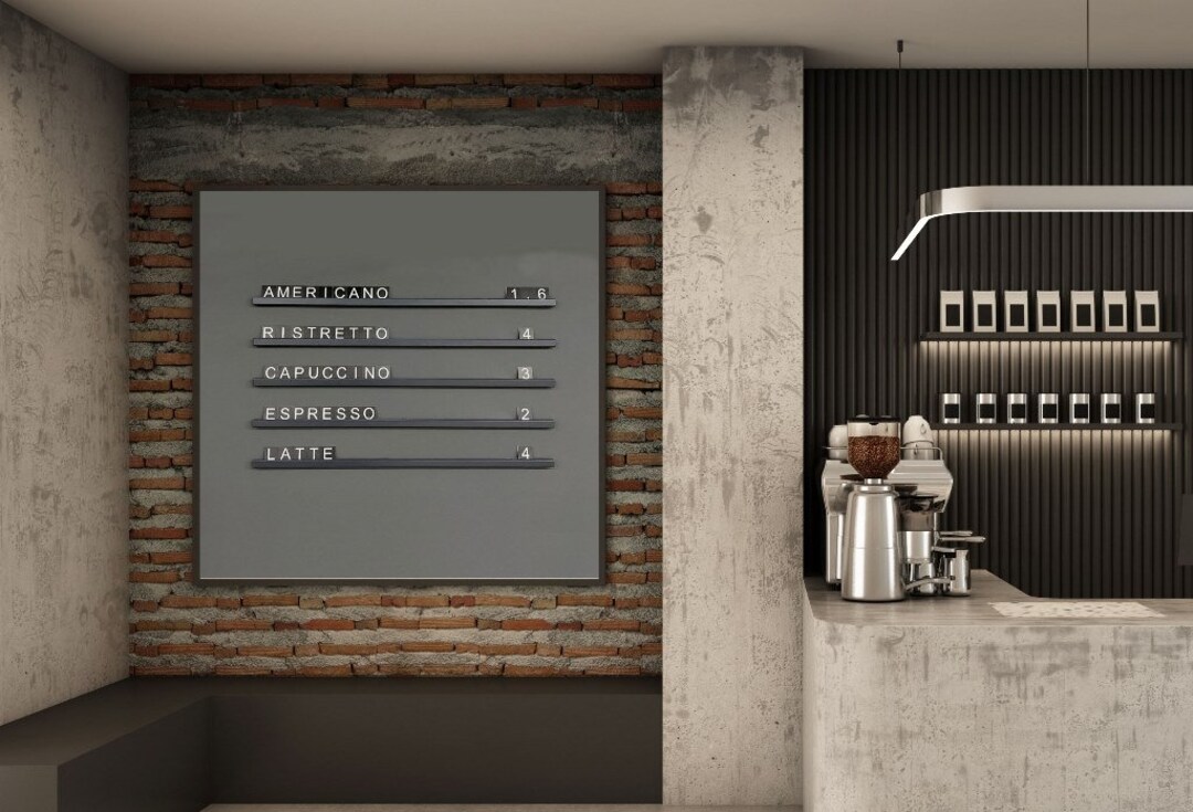 Letter Board Wall Menu Changeable Black PVC Letter Board Message Board ...