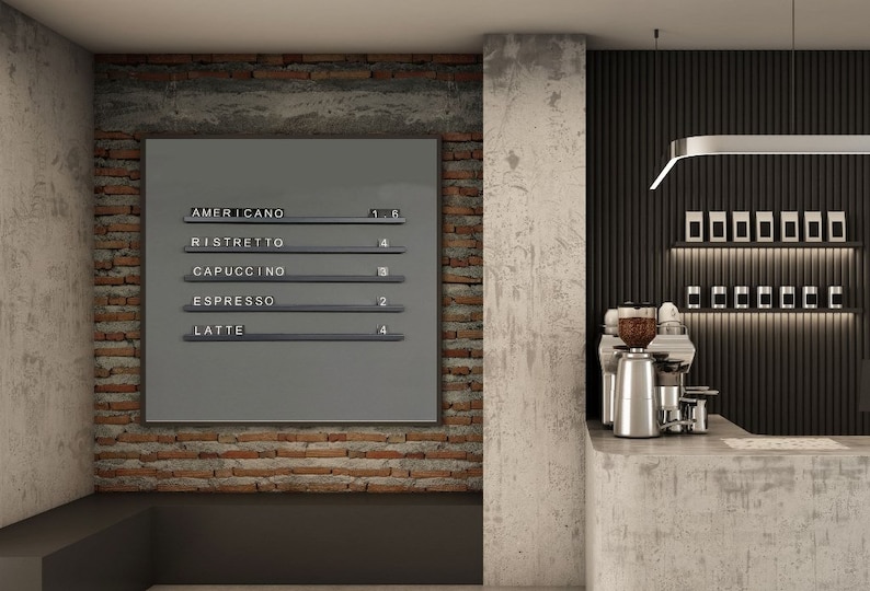 Letter Board Wall Menu Changeable Black PVC Letter Board Message Board ...