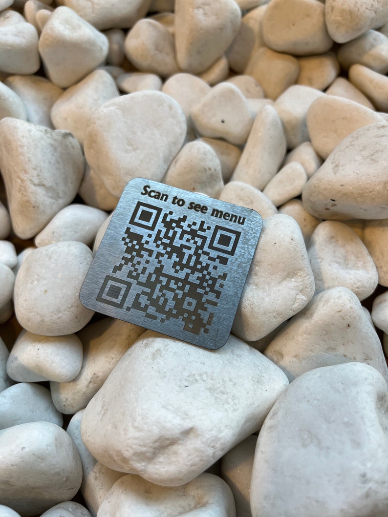 Stainless Steel QR Code Sign: Bar Menu, Scan to Pay - Etsy