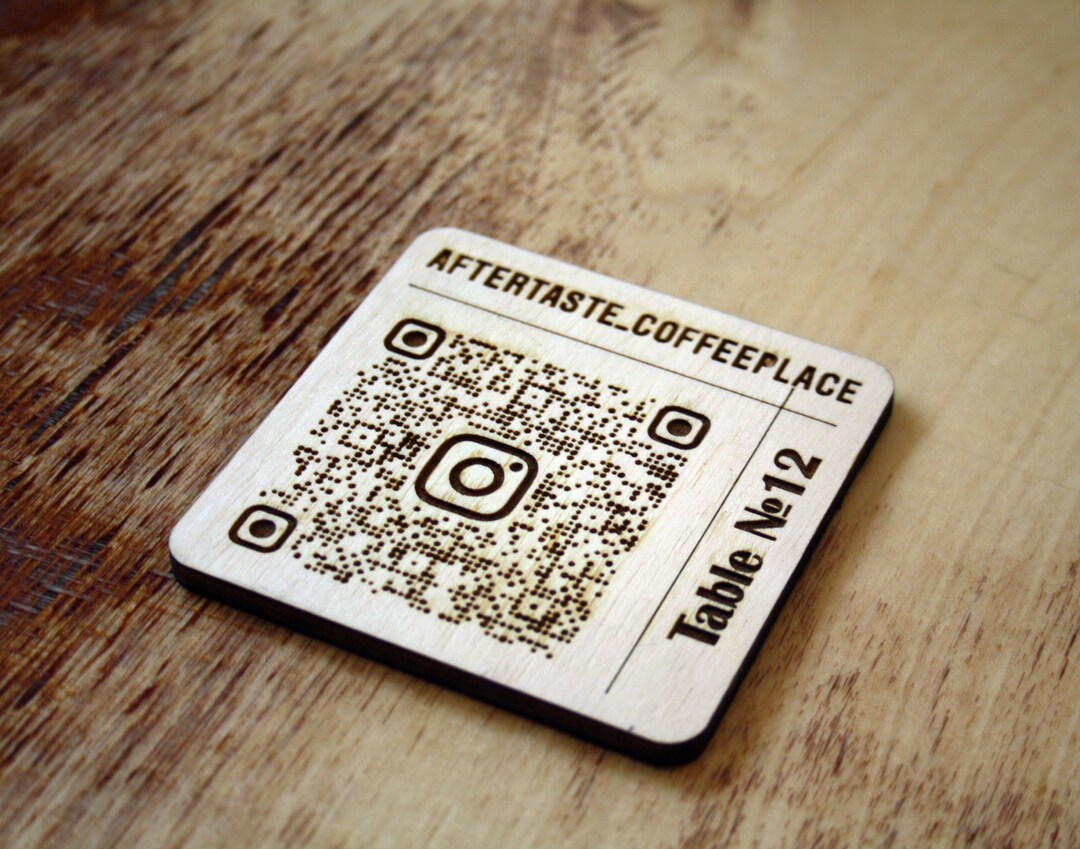 Wooden Qr Code, Bar Menu Sign, QR Code Menu Sign, Custom Made QR Code ...
