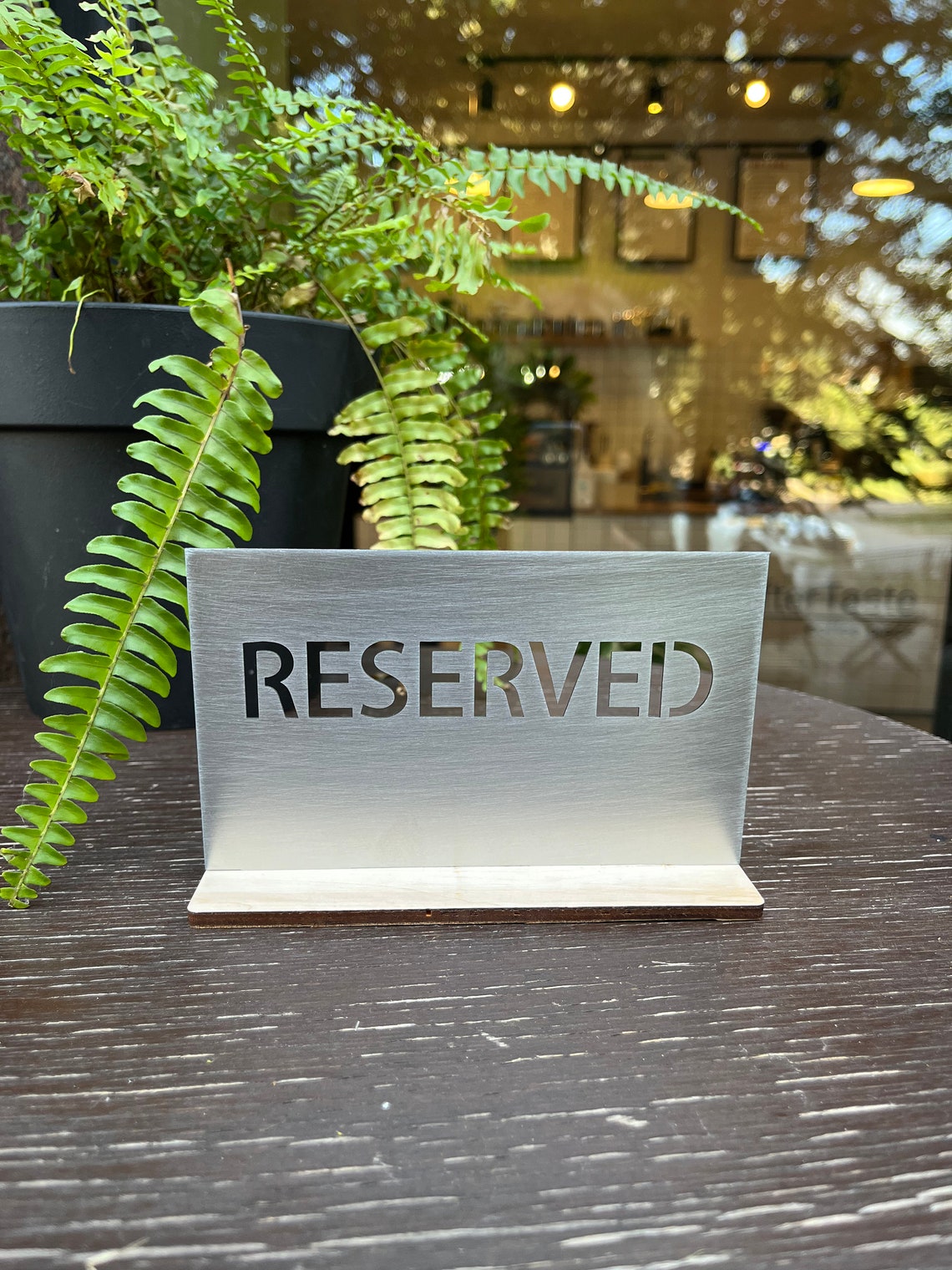 Reserved Stand Cafe Table Sign Restaurant Reservation - Etsy
