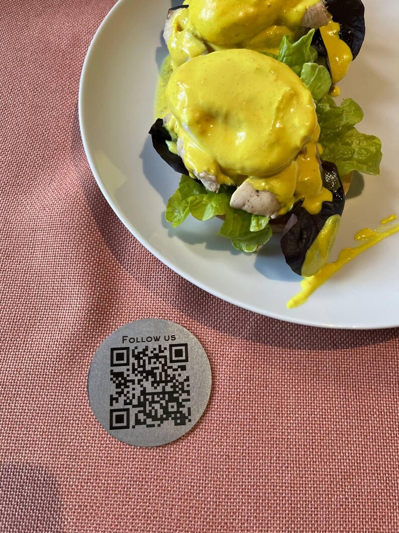 Stainless Steel QR Code Sign: Bar Menu, Scan to Pay - Etsy Australia